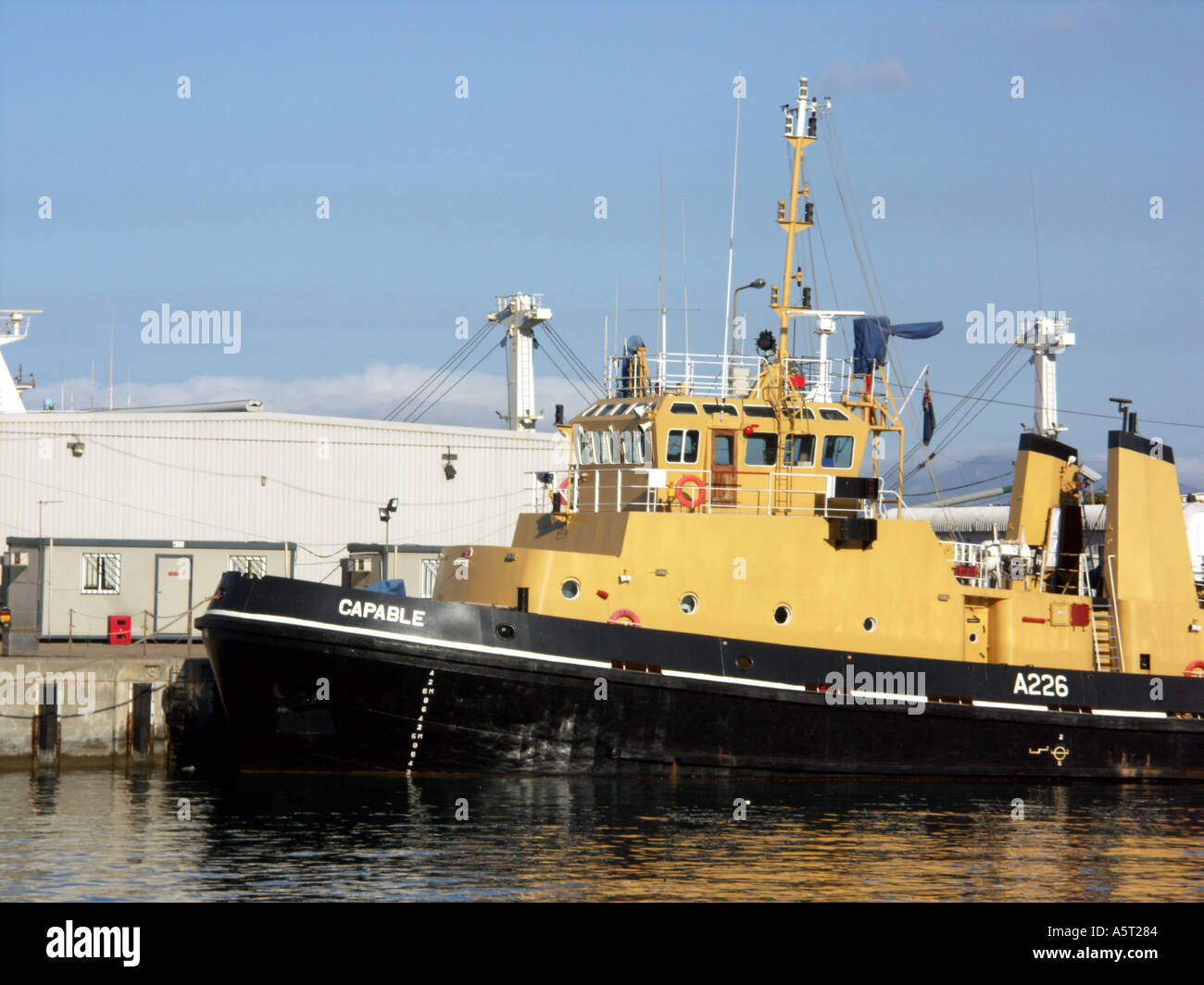 Twin Unit Tractor Tug, Capable, in dock in Gibraltar Stock Photo - Alamy