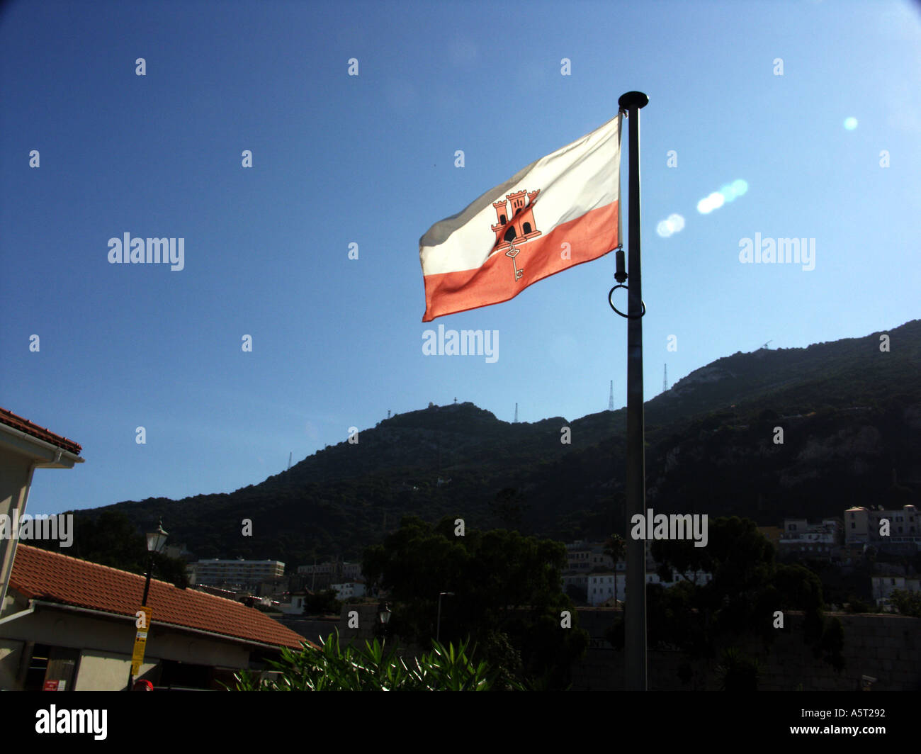 Key castle the flag of gibraltar photo by jack cox hi-res stock ...