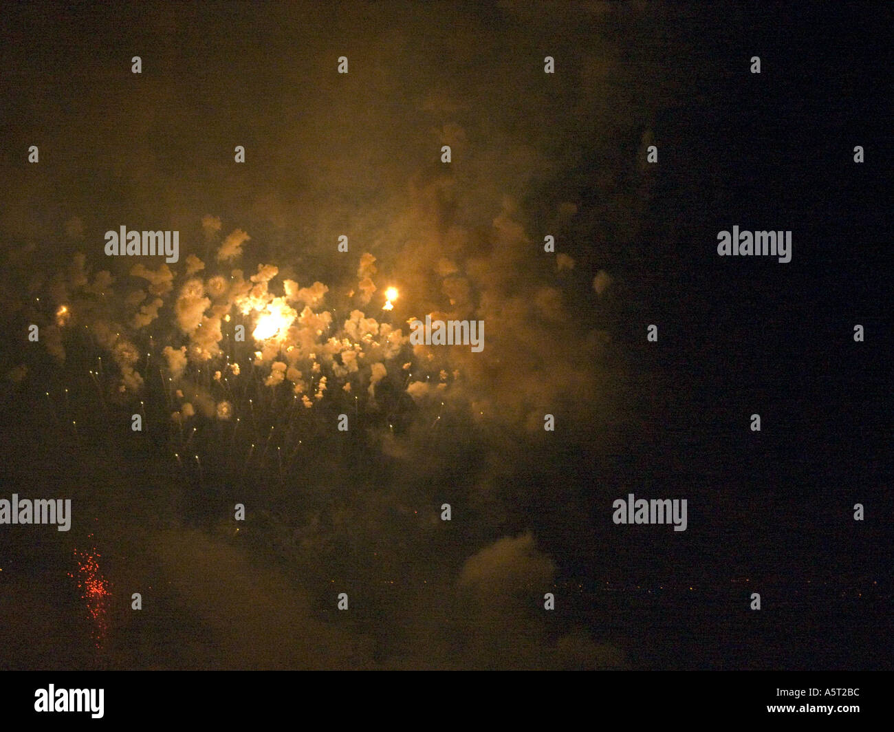 Gibraltar Fireworks Display to support 300 years of British Rule Stock ...