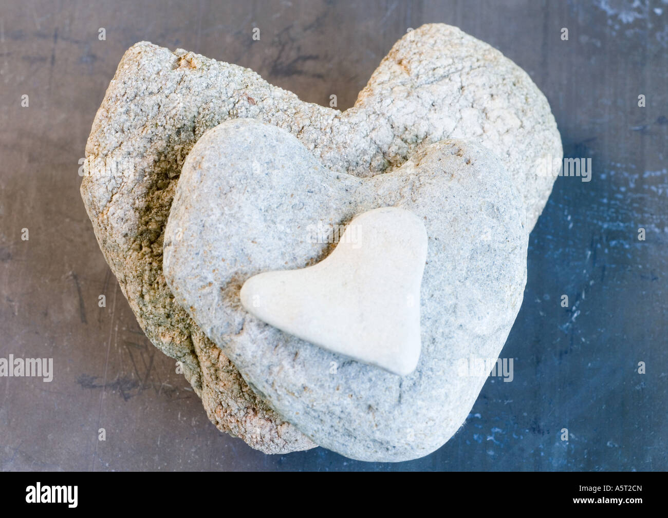 Stack of heart shaped stones Stock Photo - Alamy
