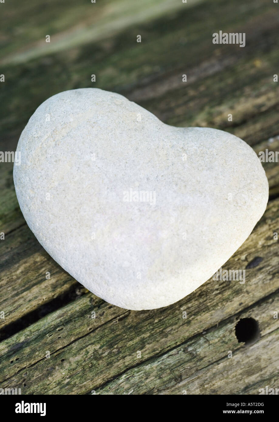Pebble on wood, close-up Stock Photo - Alamy