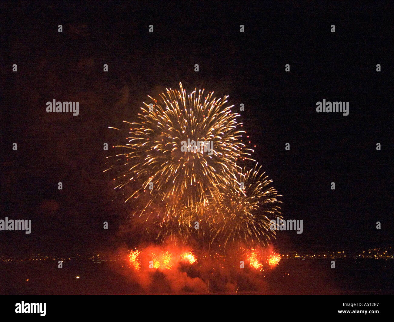 Gibraltar Fireworks Display to support 300 years of British Rule Stock ...