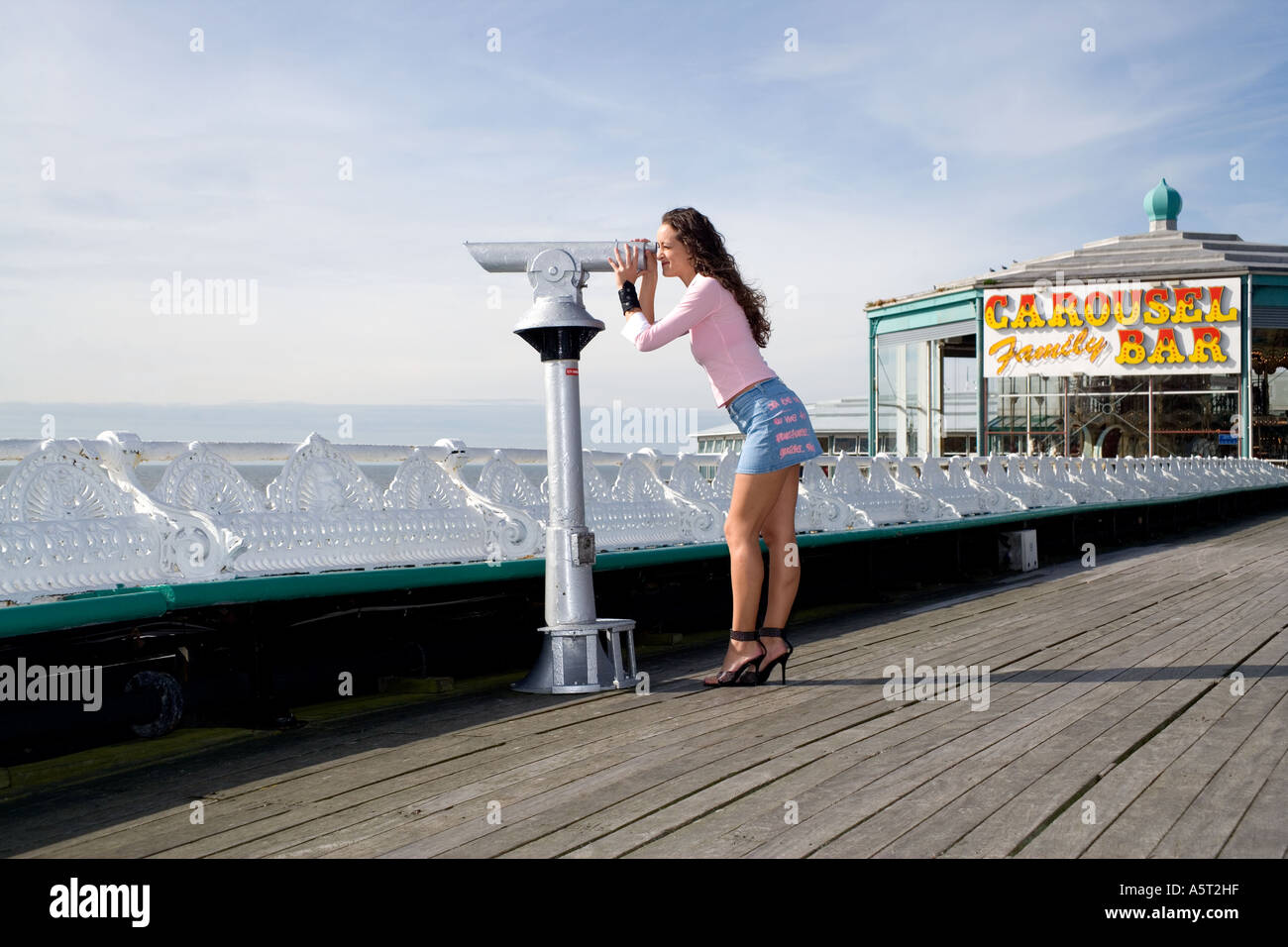 Pretty girl on the North Pier Blackpool,England Stock Photo - Alamy