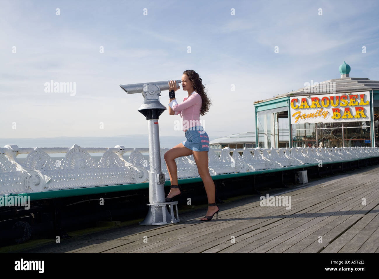 Pretty girl on the North Pier Blackpool,England Stock Photo - Alamy