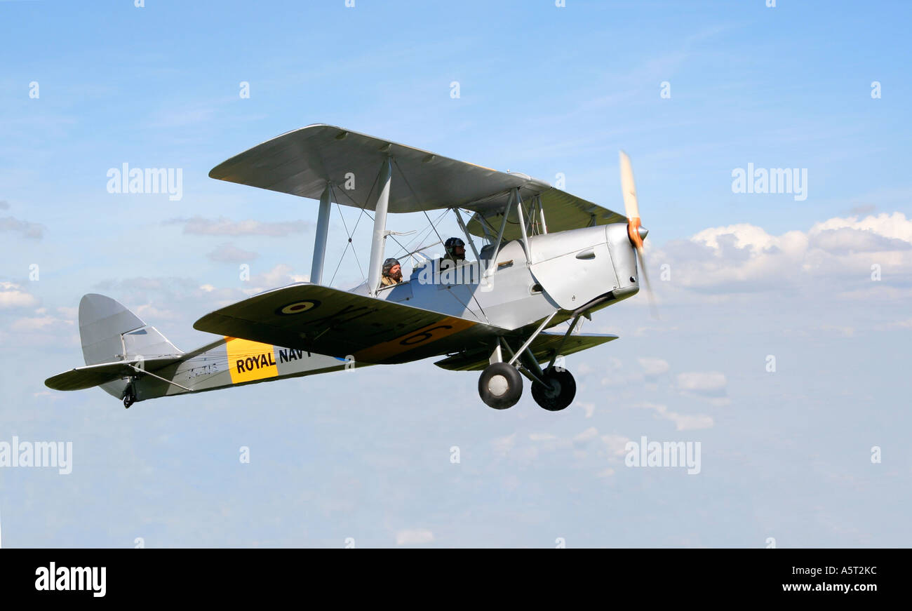 Tiger Moth. Vintage aircraft. Bi-plane.UK Stock Photo - Alamy