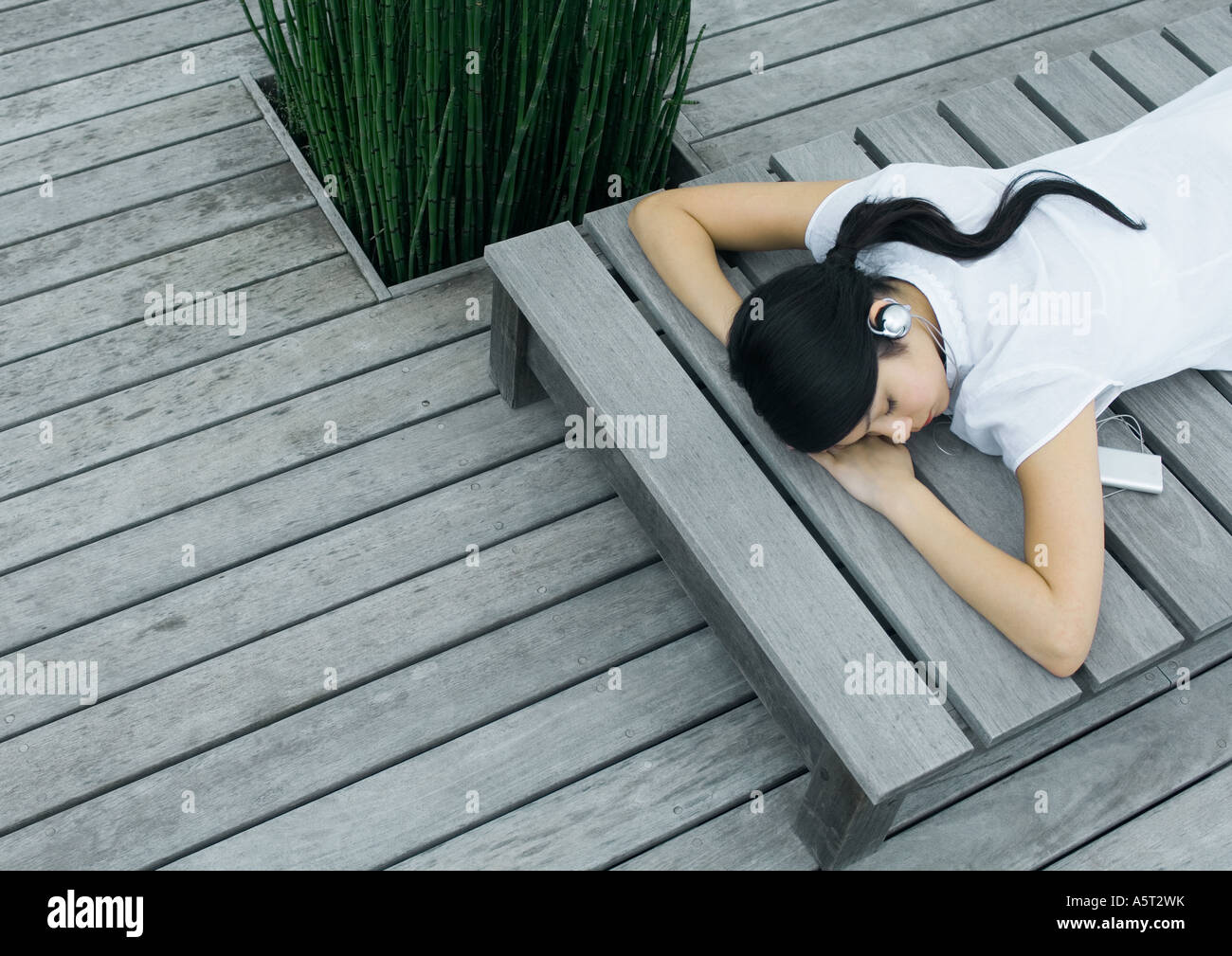 Woman Lying On Lounge Chair High Resolution Stock Photography and ...