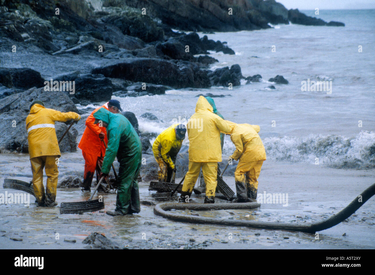 Sea Empress Oil Disaster Pembrokeshire Wales Stock Photo - Alamy
