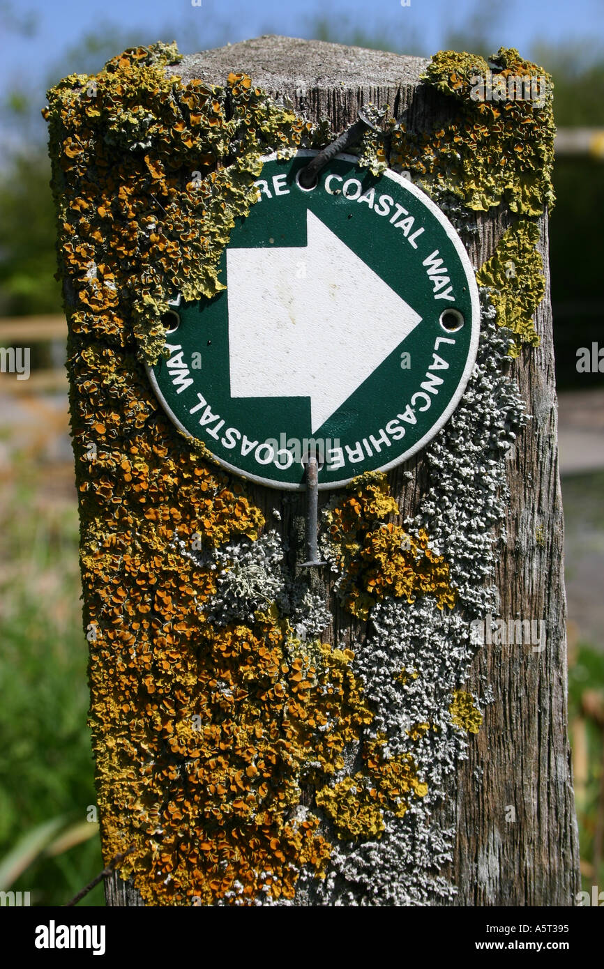 Long distance footpath waymarking arrow Stock Photo - Alamy