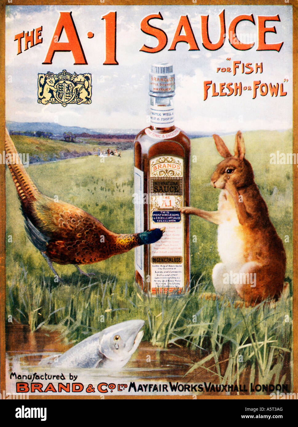 Brands A1 Sauce 1907 advert for the spicy sauce made in Vauxhall the ...