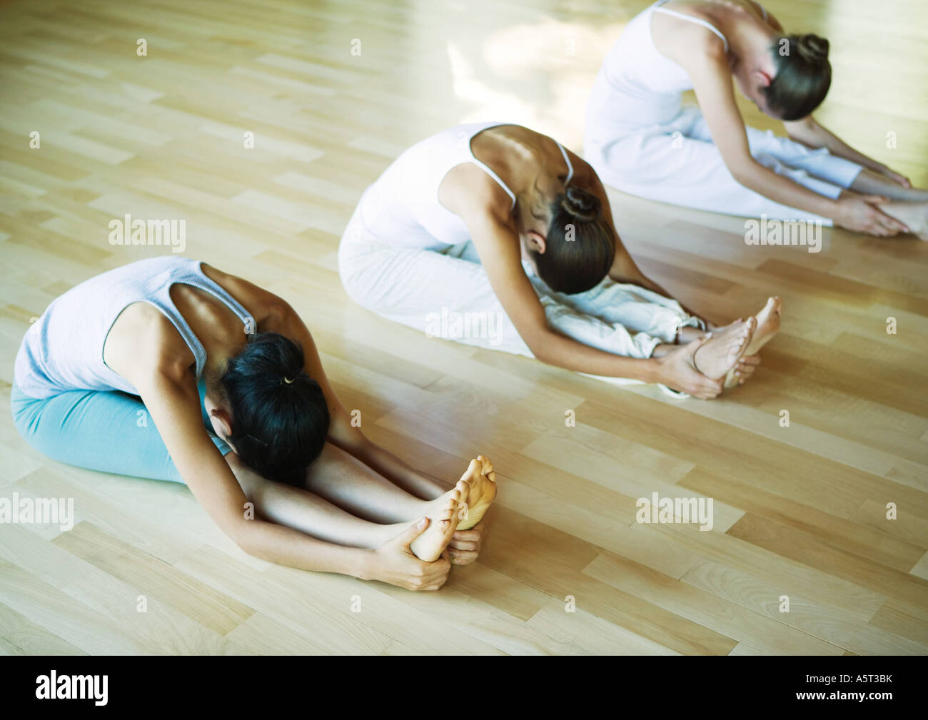 Yoga class, women doing seated forward bend Stock Photo - Alamy Yoga class, women doing seated forward bend Stock Photo - Alamy
