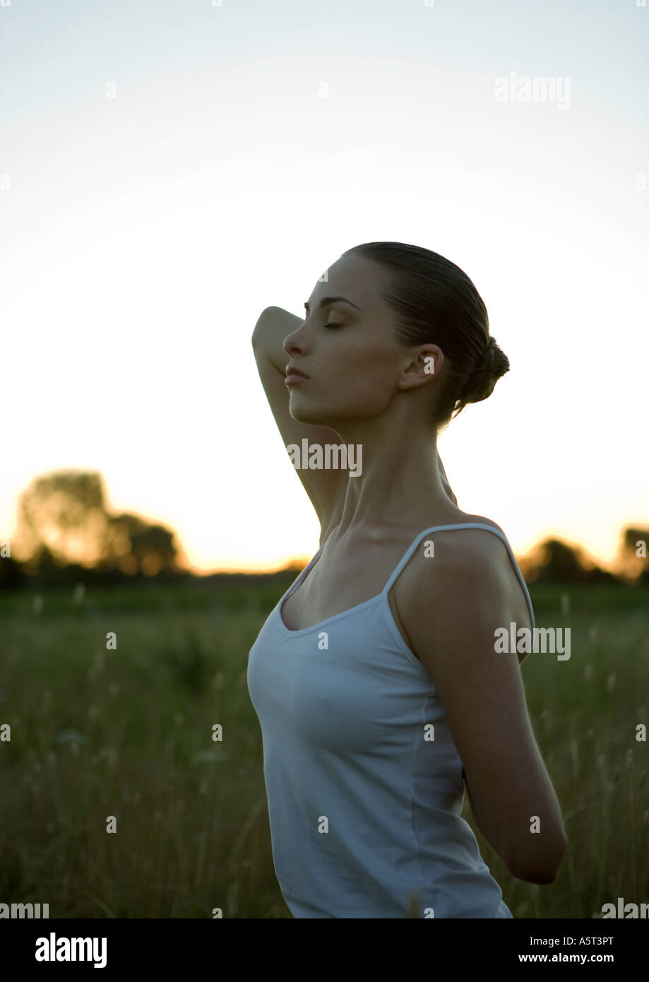 Woman And Arms Behind Back Exercise Stock Photos & Woman And Arms ...