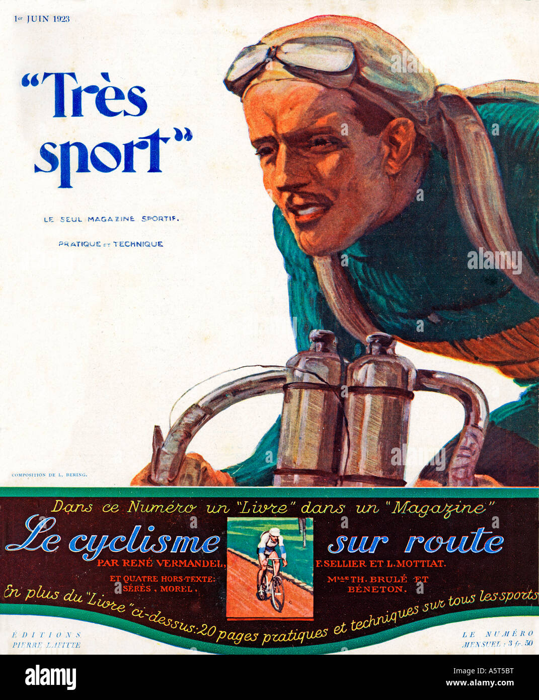 Tres Sport June 1923 cover of the French general sporting magazine ...