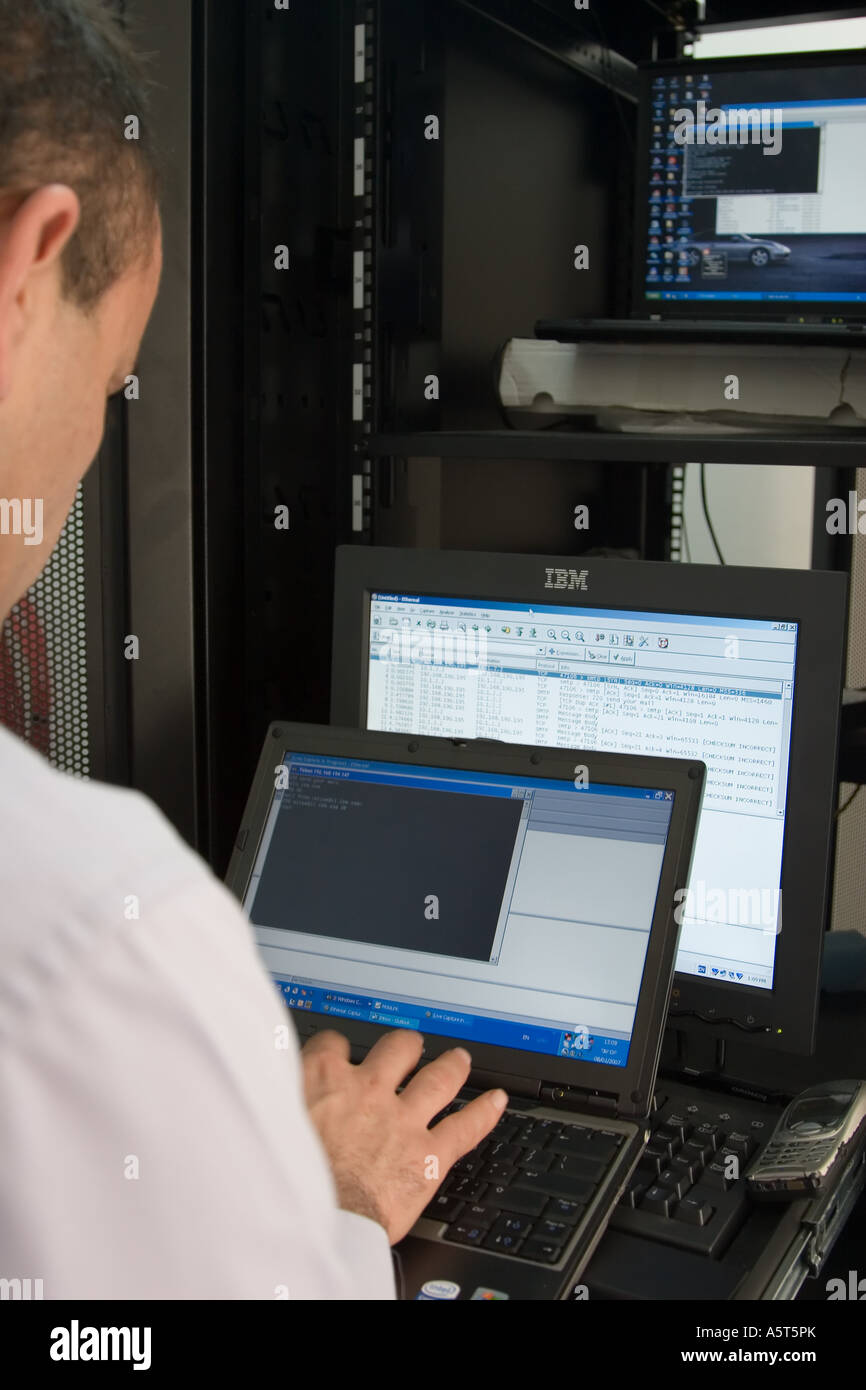 Stock Photo of Computer Technician At Work Stock Photo - Alamy