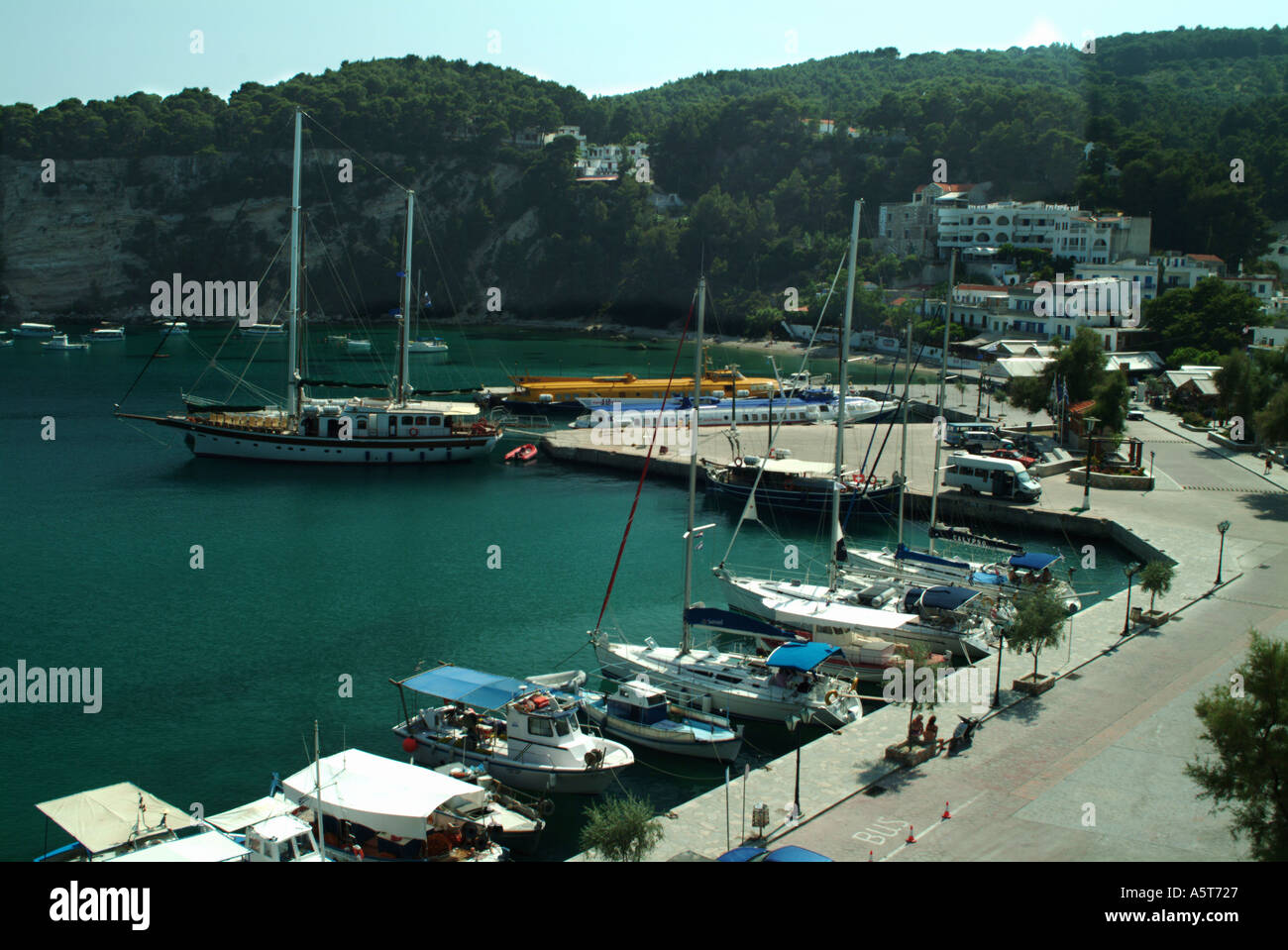 Harbour at Patitiri Alonissos island Greece Stock Photo - Alamy