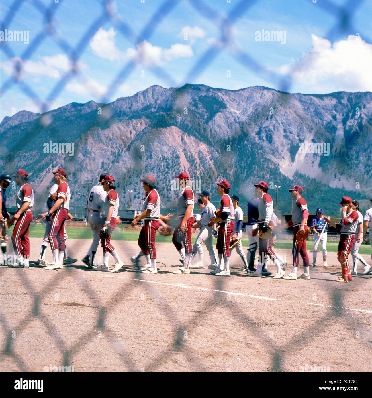 First Nations Canadian baseball teams shake hands before play in ...