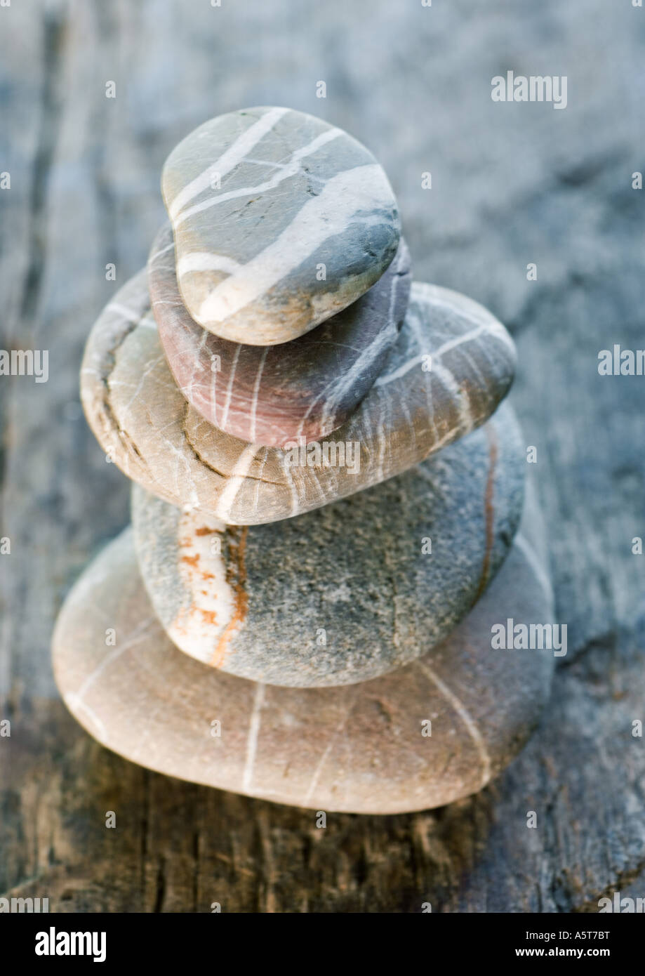 Stack of pebbles Stock Photo - Alamy