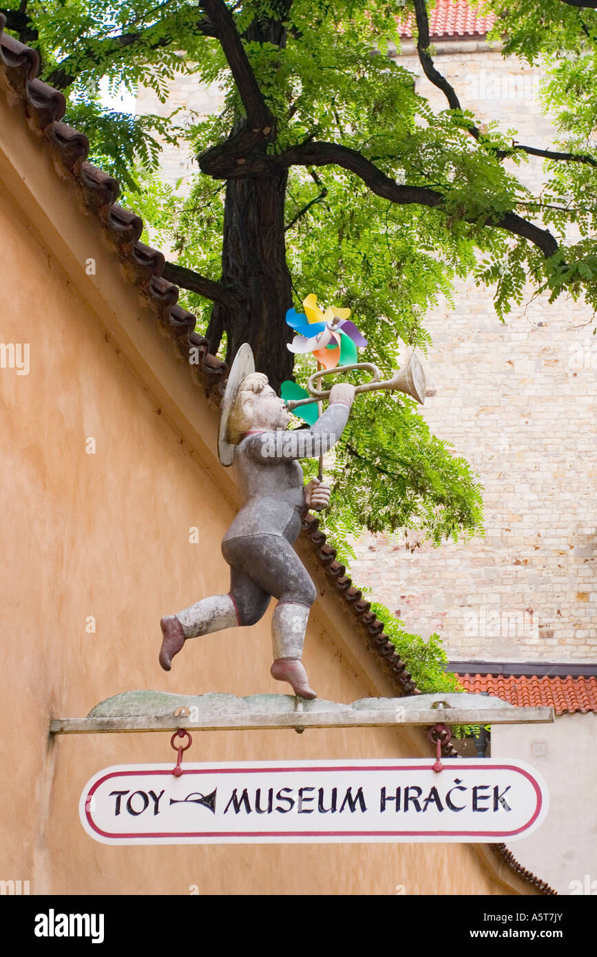Sign for the Toy Museum in Prague Castle Czech Republic Eastern Europe ...
