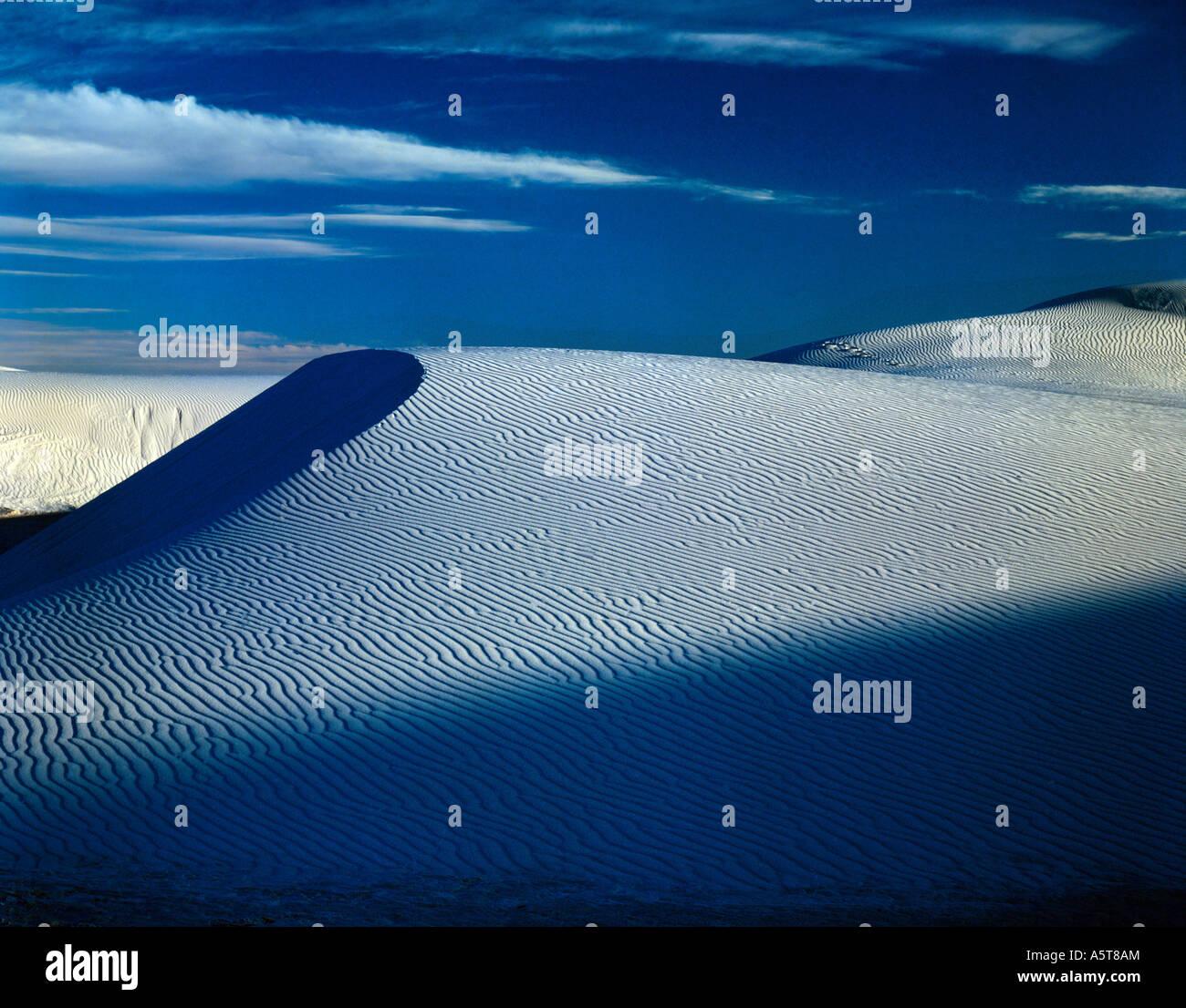 Dramatic lighting of late afternoon emphasizes the wind ripples in ...