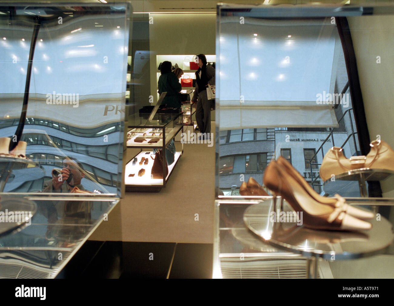 Shoppers in the Prada Store on West 57th Street Stock Photo - Alamy