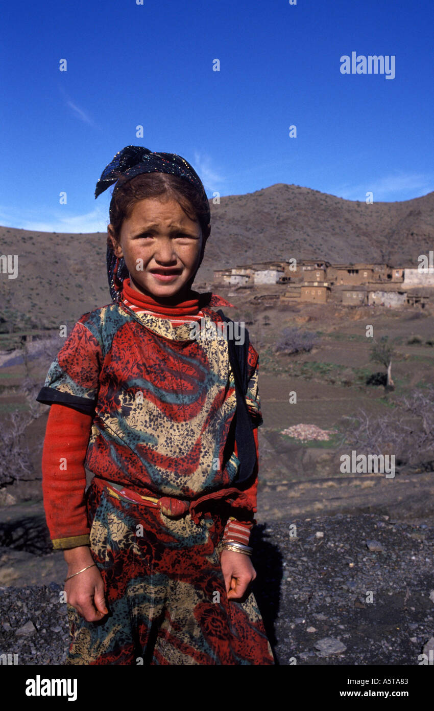A Berber child infront of her village Morocco Stock Photo - Alamy