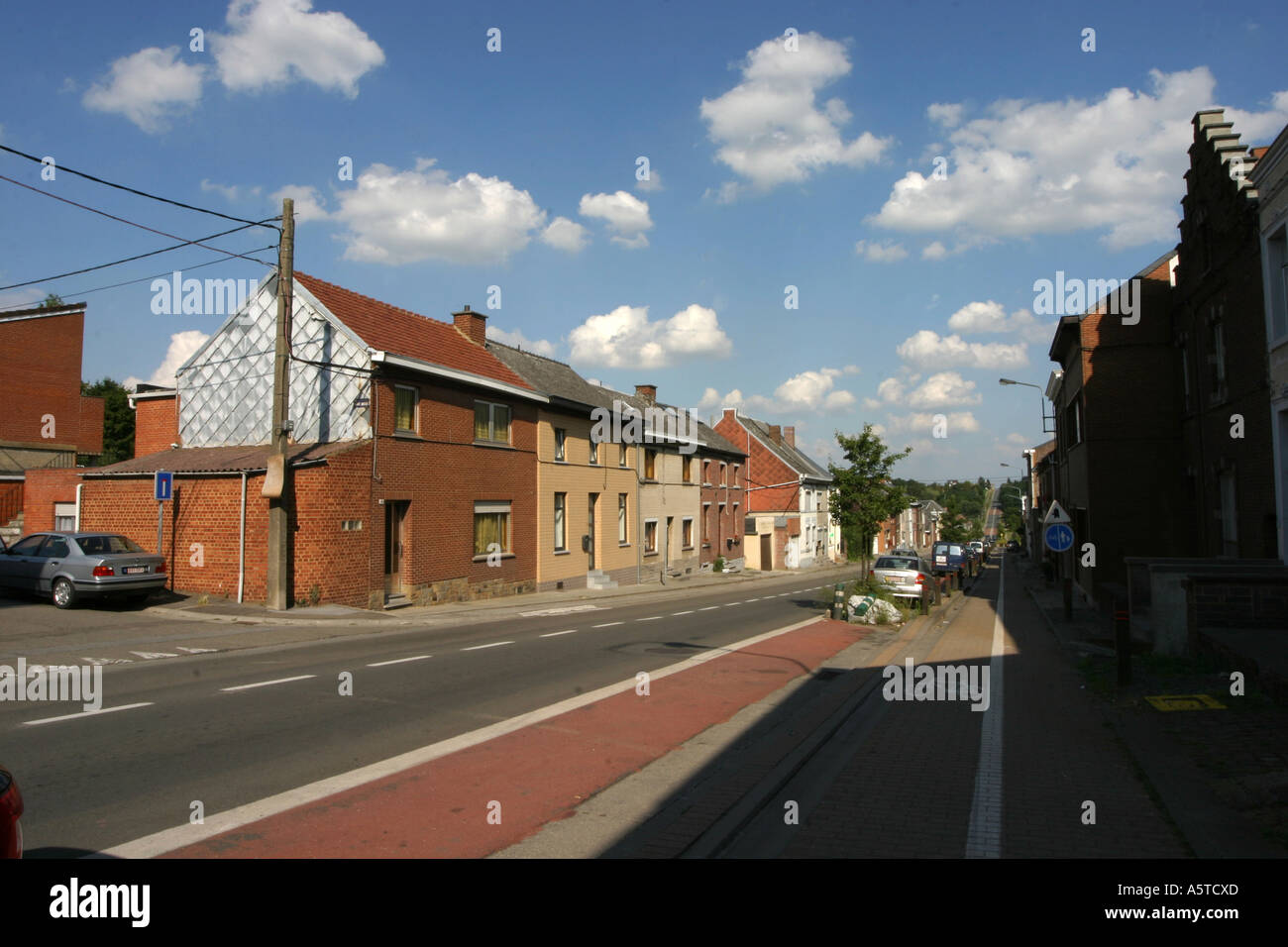 Belgian village typical houses Stock Photo - Alamy