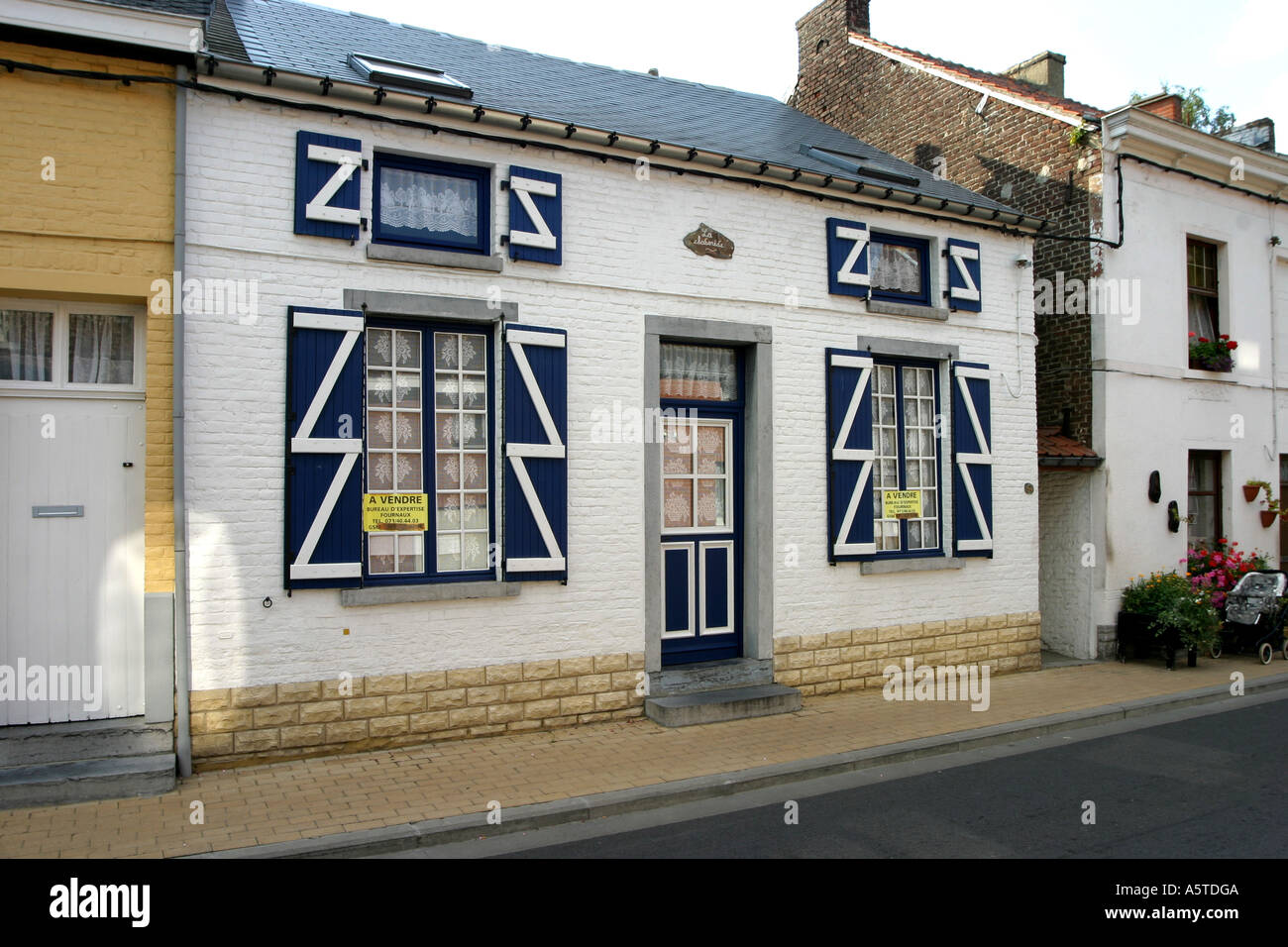 Belgian house facade, Belgium Stock Photo - Alamy