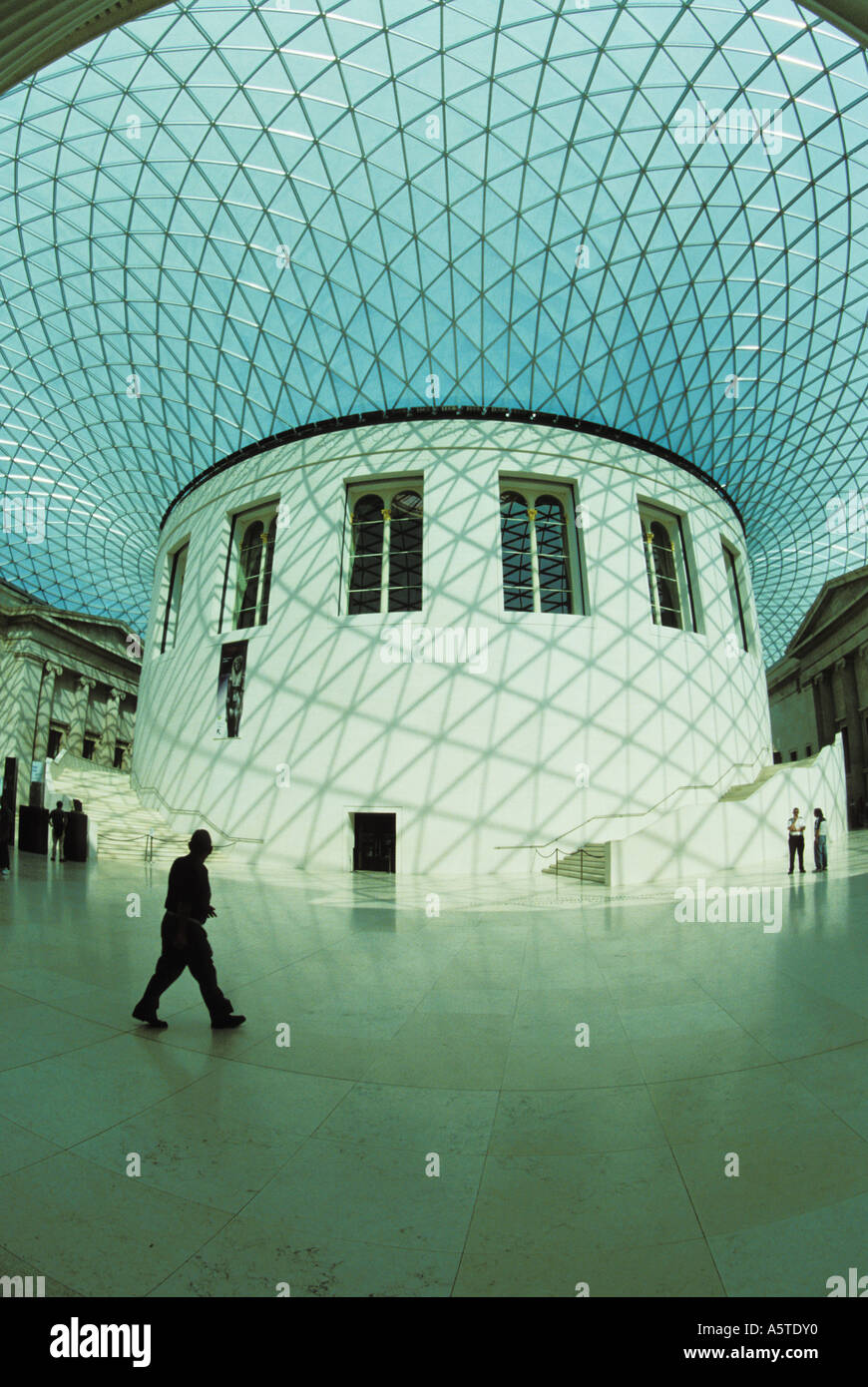 The Great Court of the British Museum is illuminated by a giant ...
