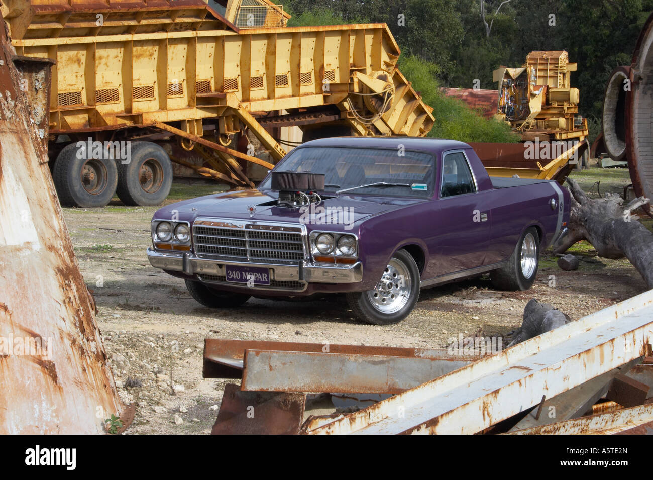 Heavily modified VJ Chrysler pick up vehicle, also known as a utility ...