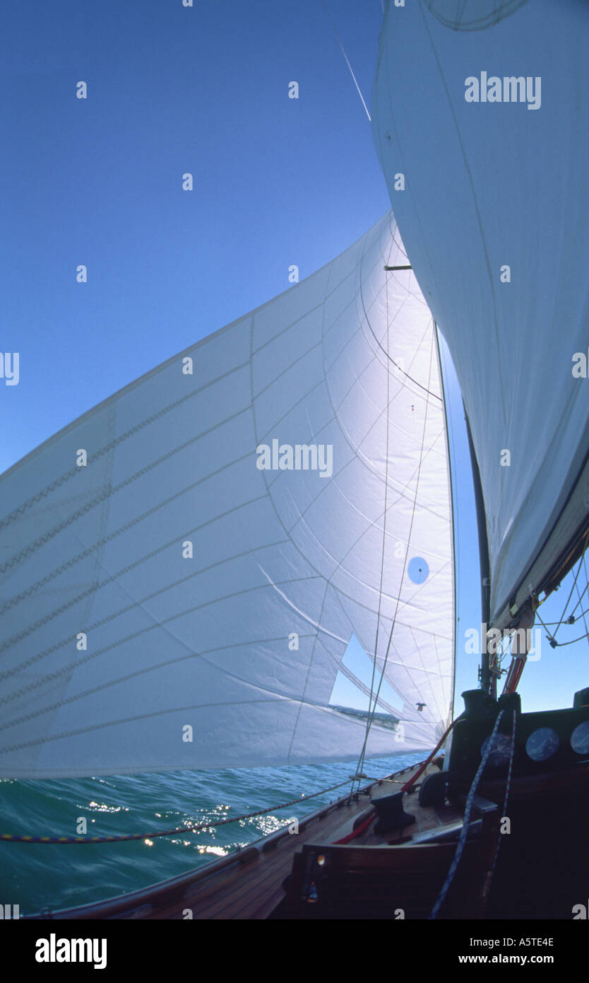 Sailing With The Wind Fisheye Picture Stock Photo - Alamy