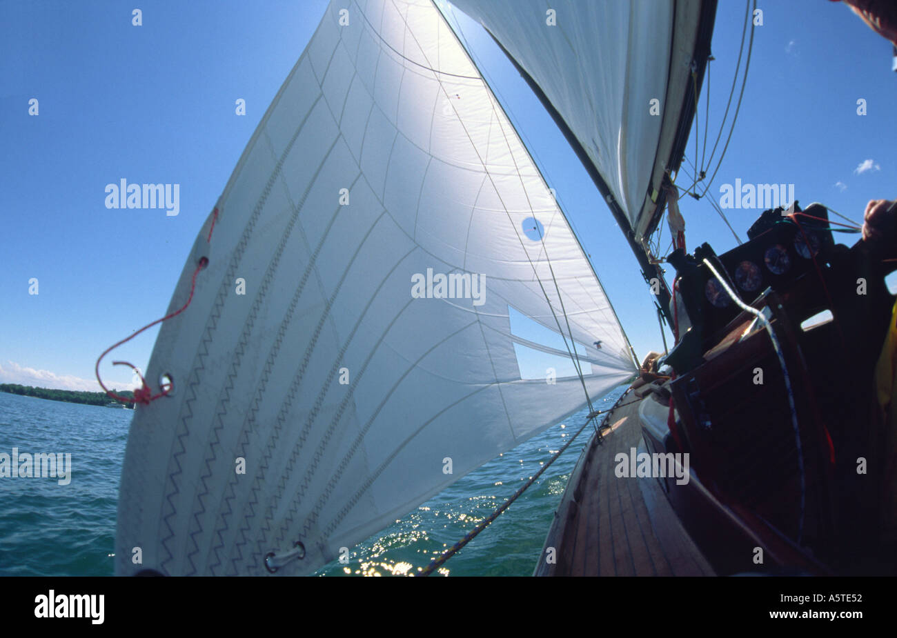 Sailing With The Wind Fisheye Picture Stock Photo - Alamy