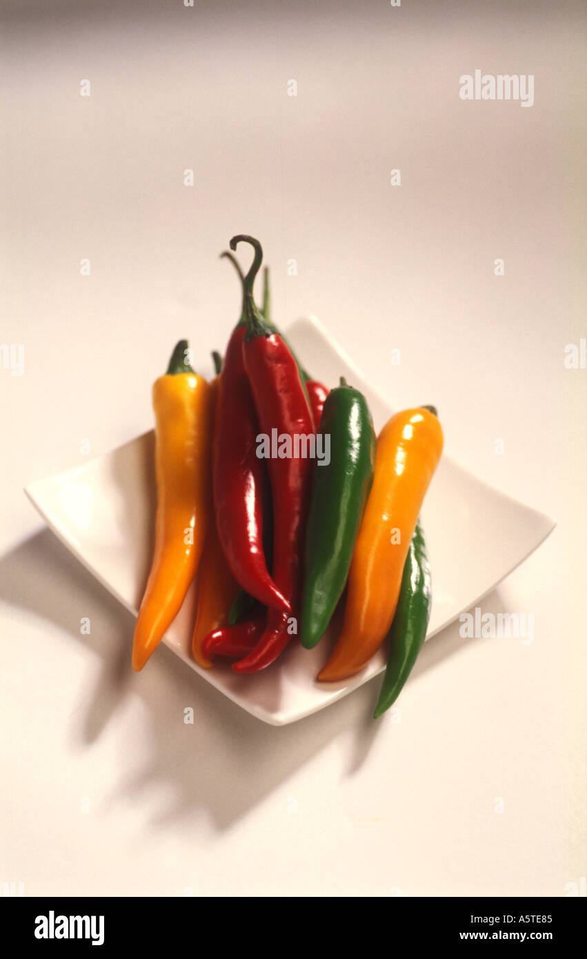 Tri colour chilli hi-res stock photography and images - Alamy