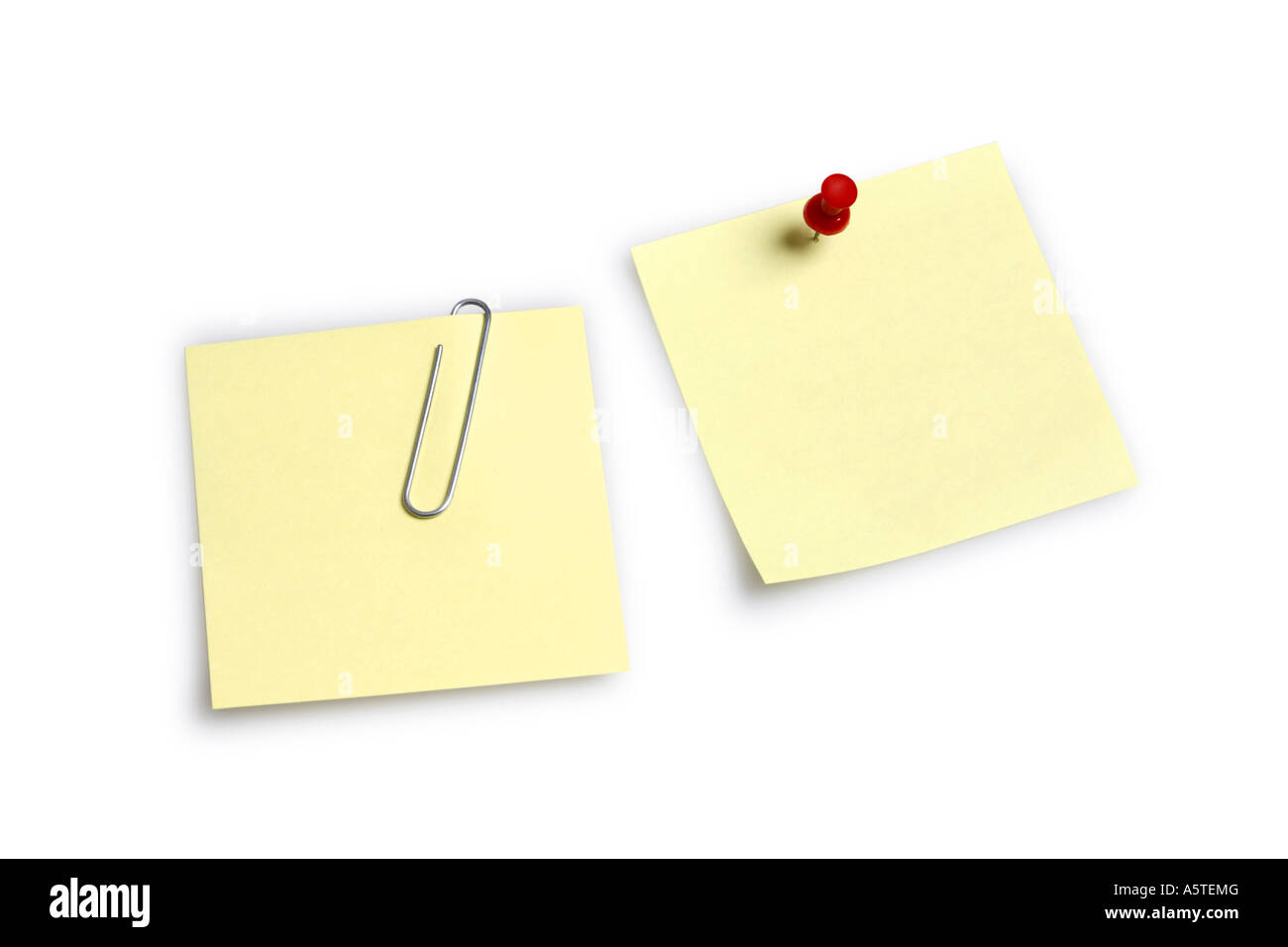 Reminder Notes cut out on white background Stock Photo - Alamy