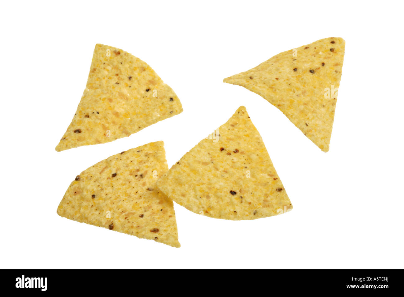Tortilla Chips cut out on white background Stock Photo - Alamy