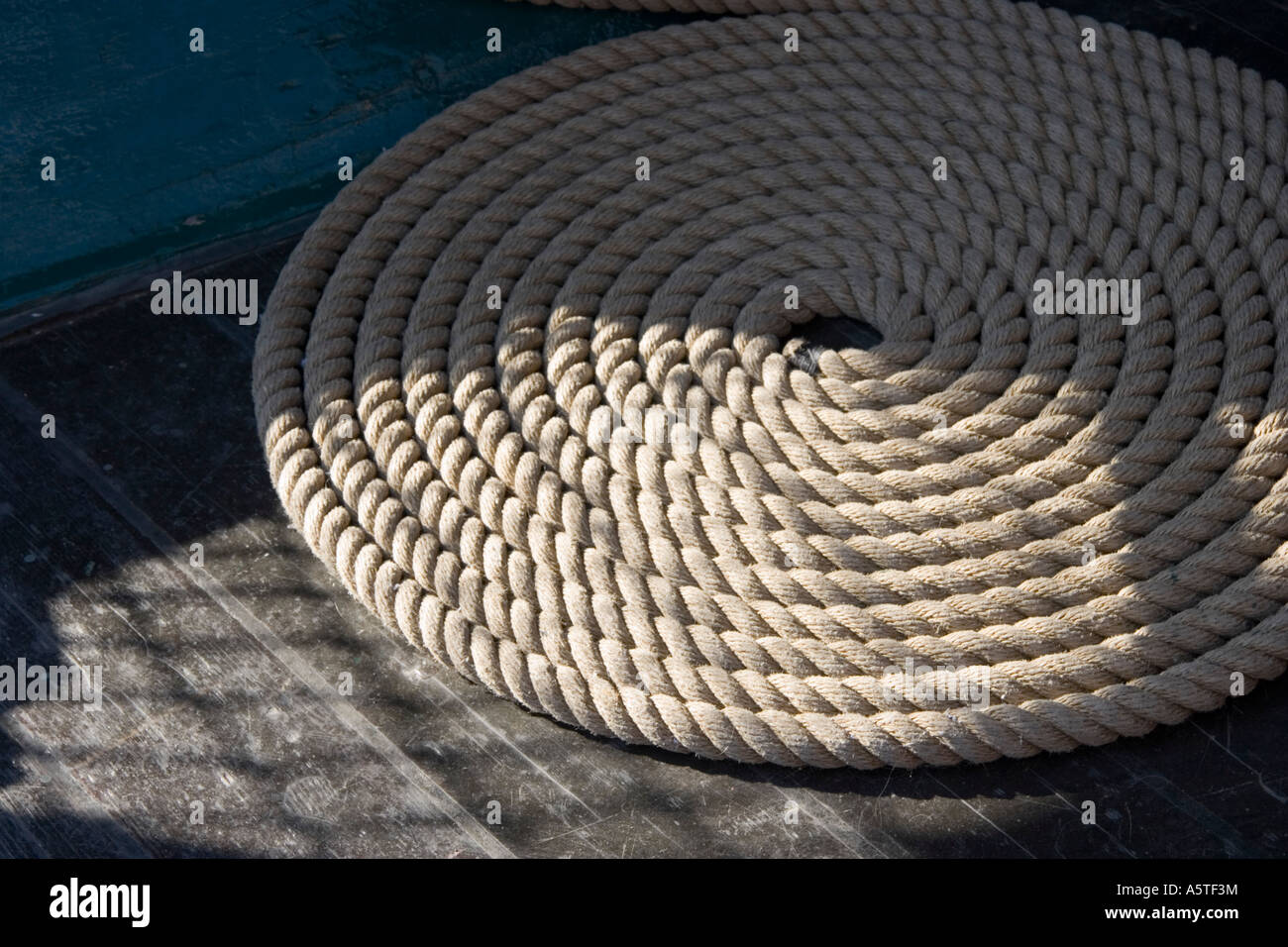 Rope line coil coiled wrap Stock Photo - Alamy