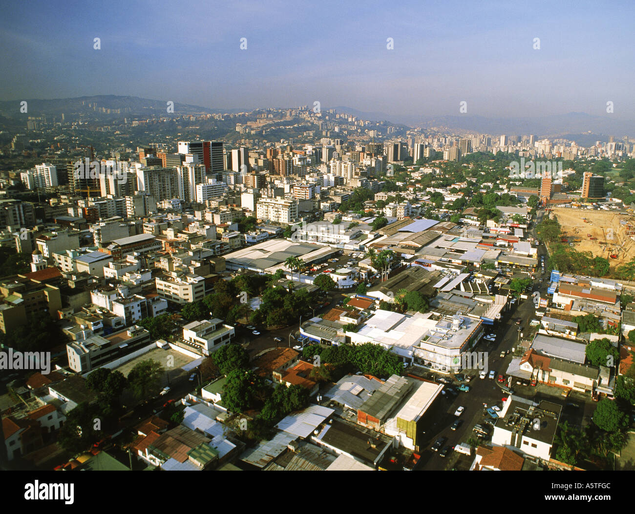 Overview of Caracas and surrounding hillsides in Venezuela Stock Photo ...