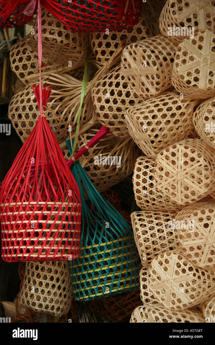 Hanging woven baskets hi-res stock photography and images - Alamy