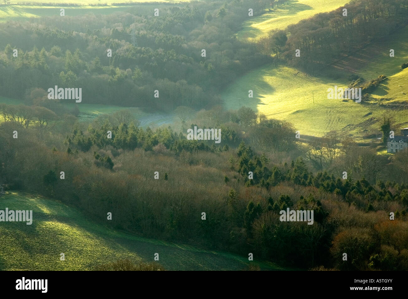 Welsh forest and countryside vista hi-res stock photography and images ...
