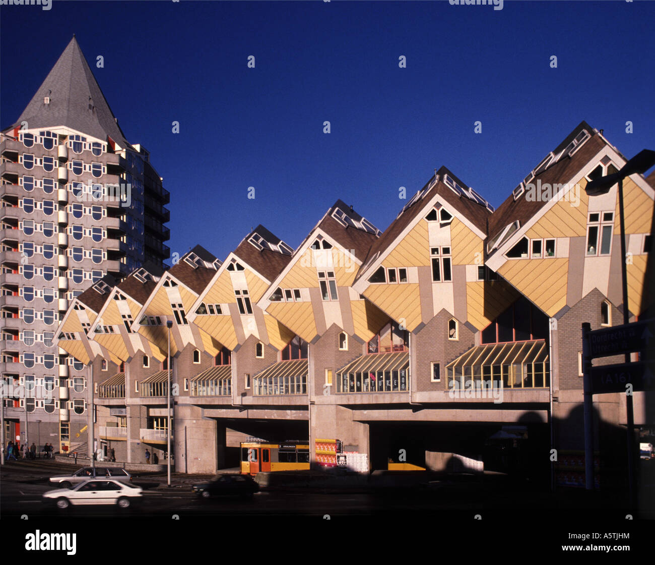 The pencil building council housing rotterdam hi-res stock photography ...