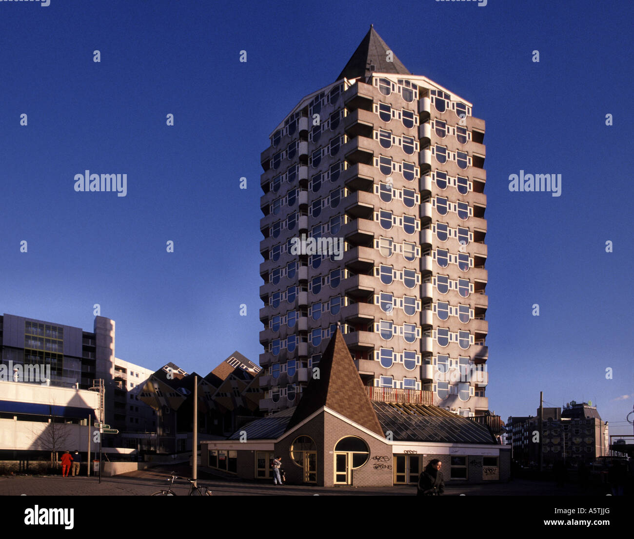 The pencil building council housing rotterdam hi-res stock photography ...