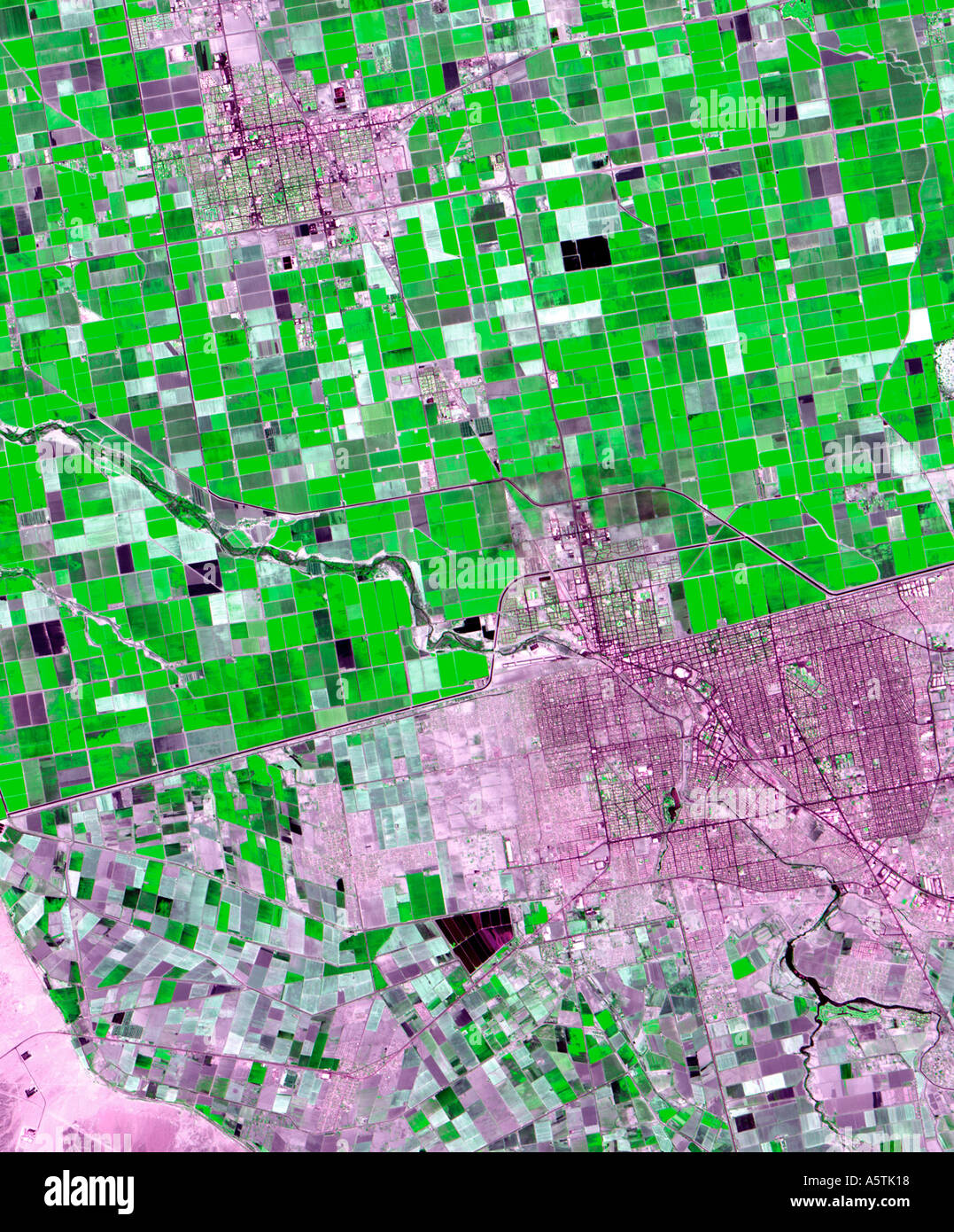 U s mexico border satellite image hi-res stock photography and images ...