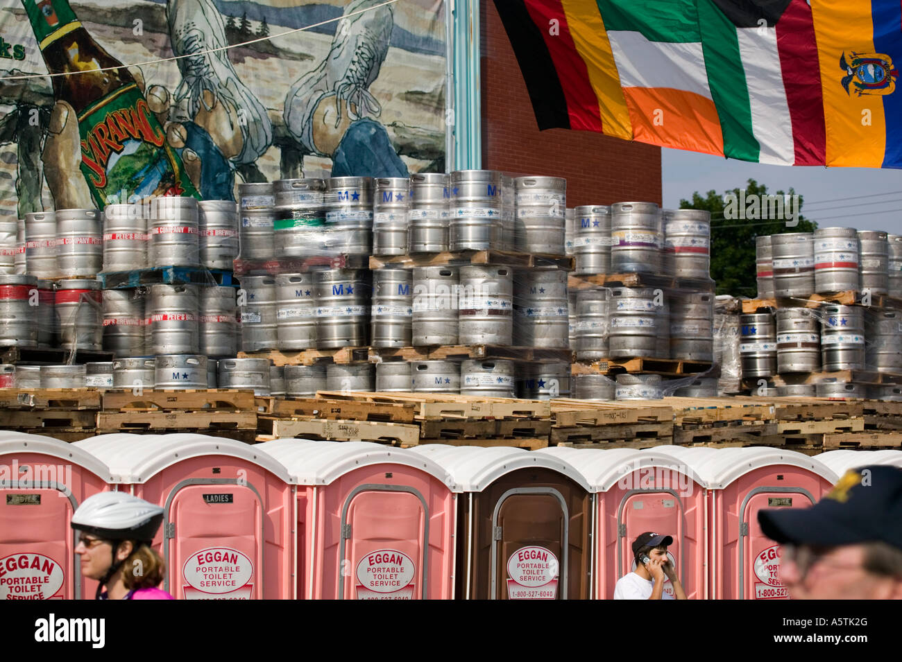 Post race party The Boilermaker 15K road race Utica New York Stock ...