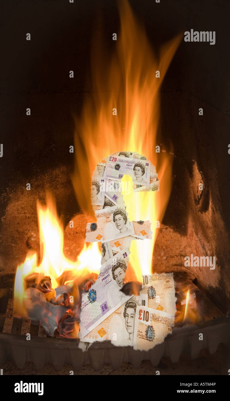 Uk money fire hi-res stock photography and images - Alamy