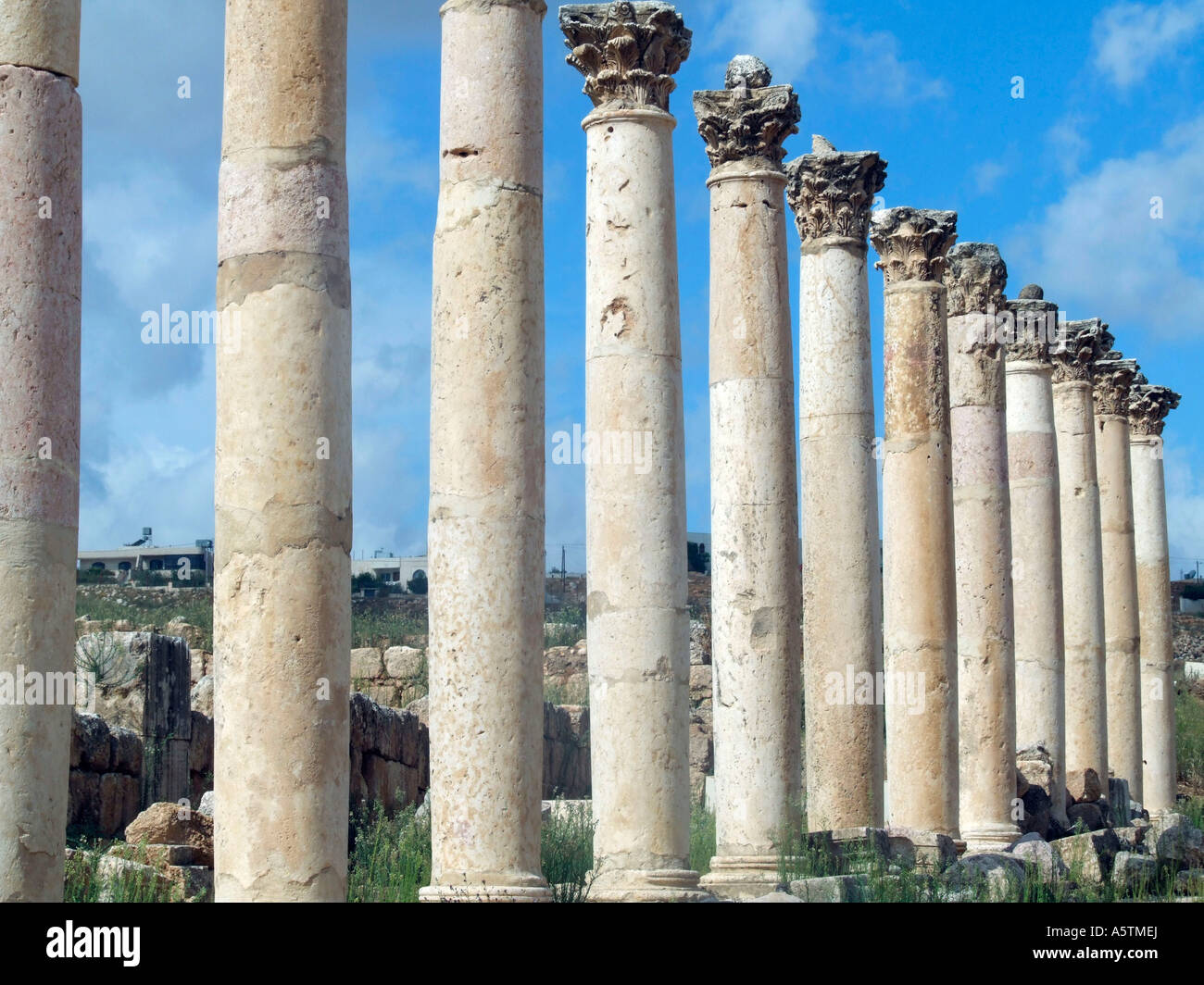 Jerash / Columns Stock Photo - Alamy