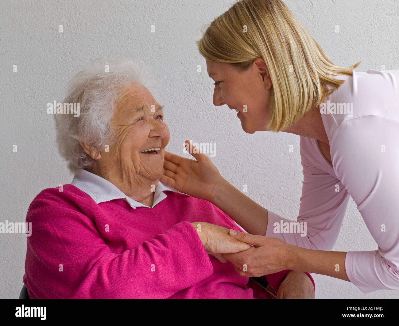 Frail elderly woman and hands hi-res stock photography and images - Alamy