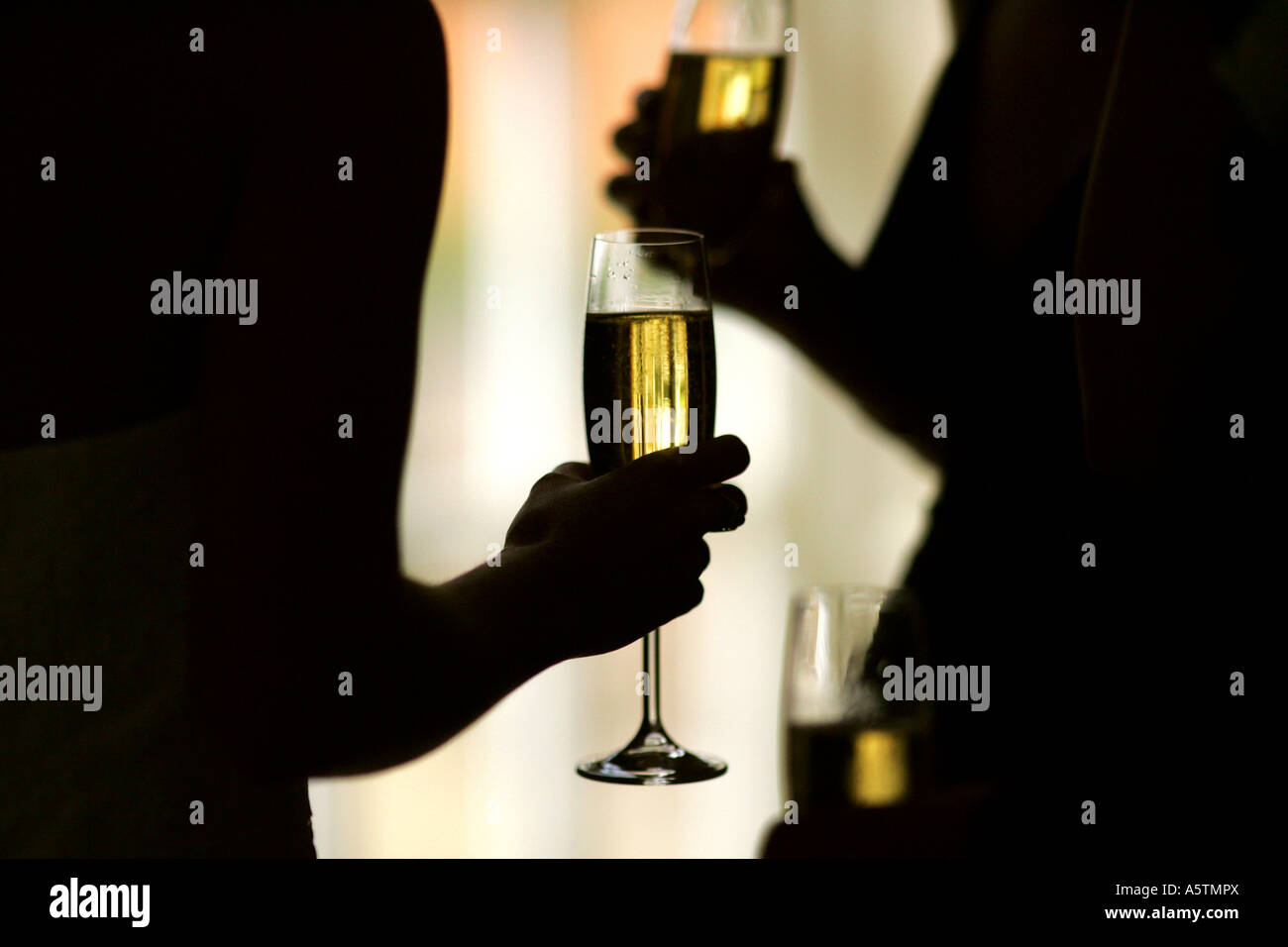 Guests drinking champagne at a party Stock Photo - Alamy