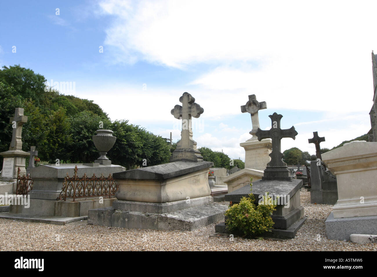 French cemetery, Etretat, France Stock Photo - Alamy