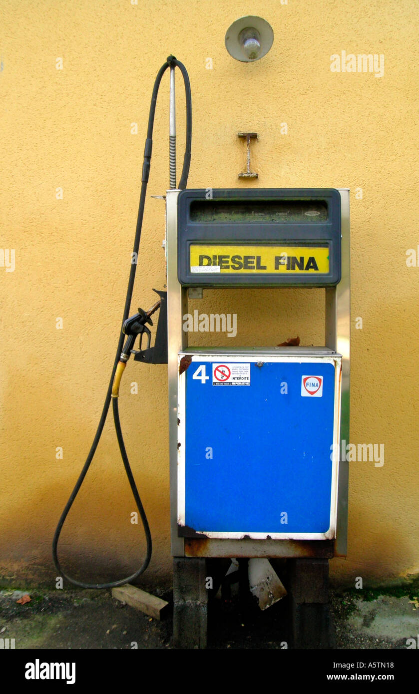 old filling station for diesel Stock Photo - Alamy