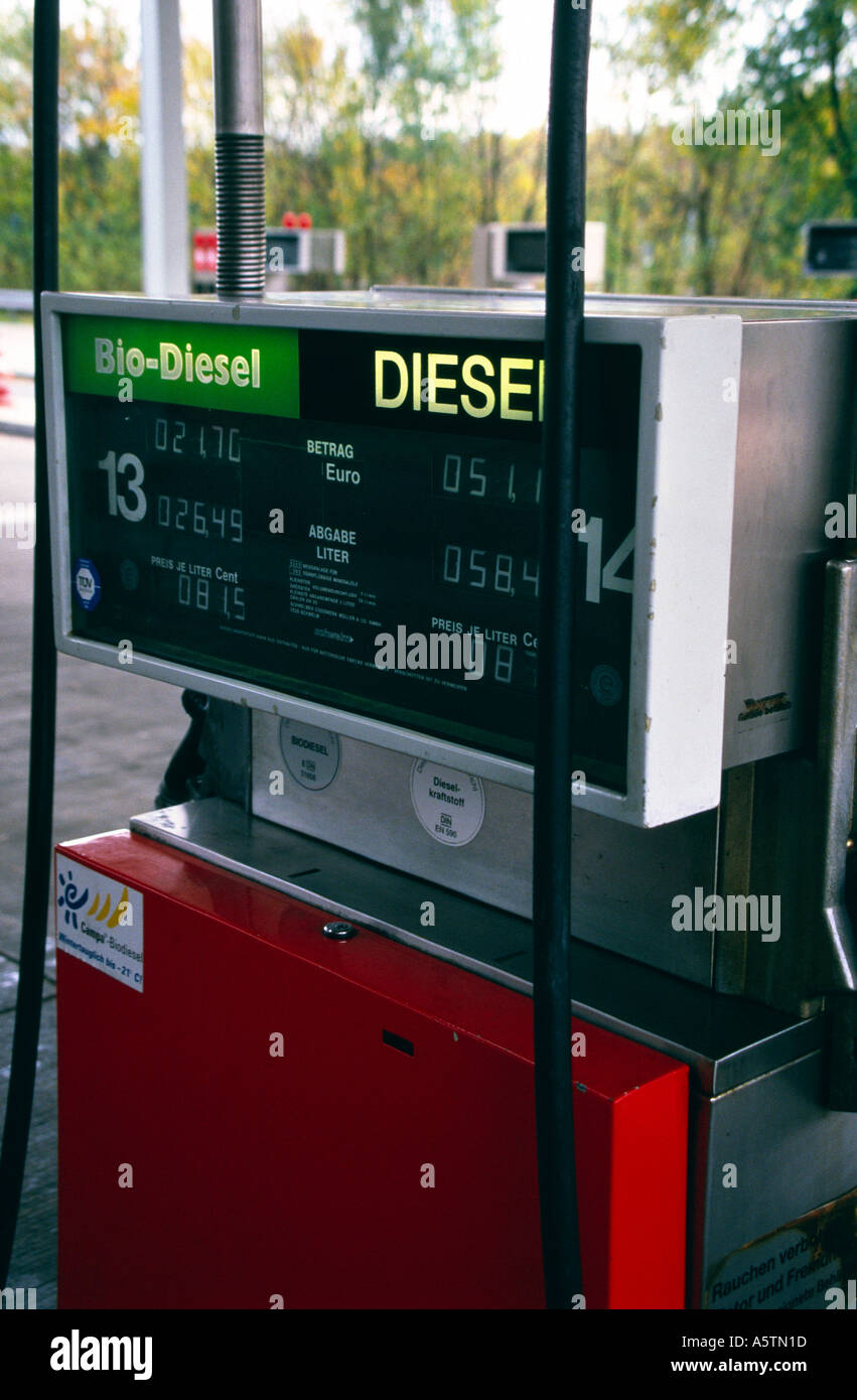 filling station for diesel and bio diesel Stock Photo - Alamy