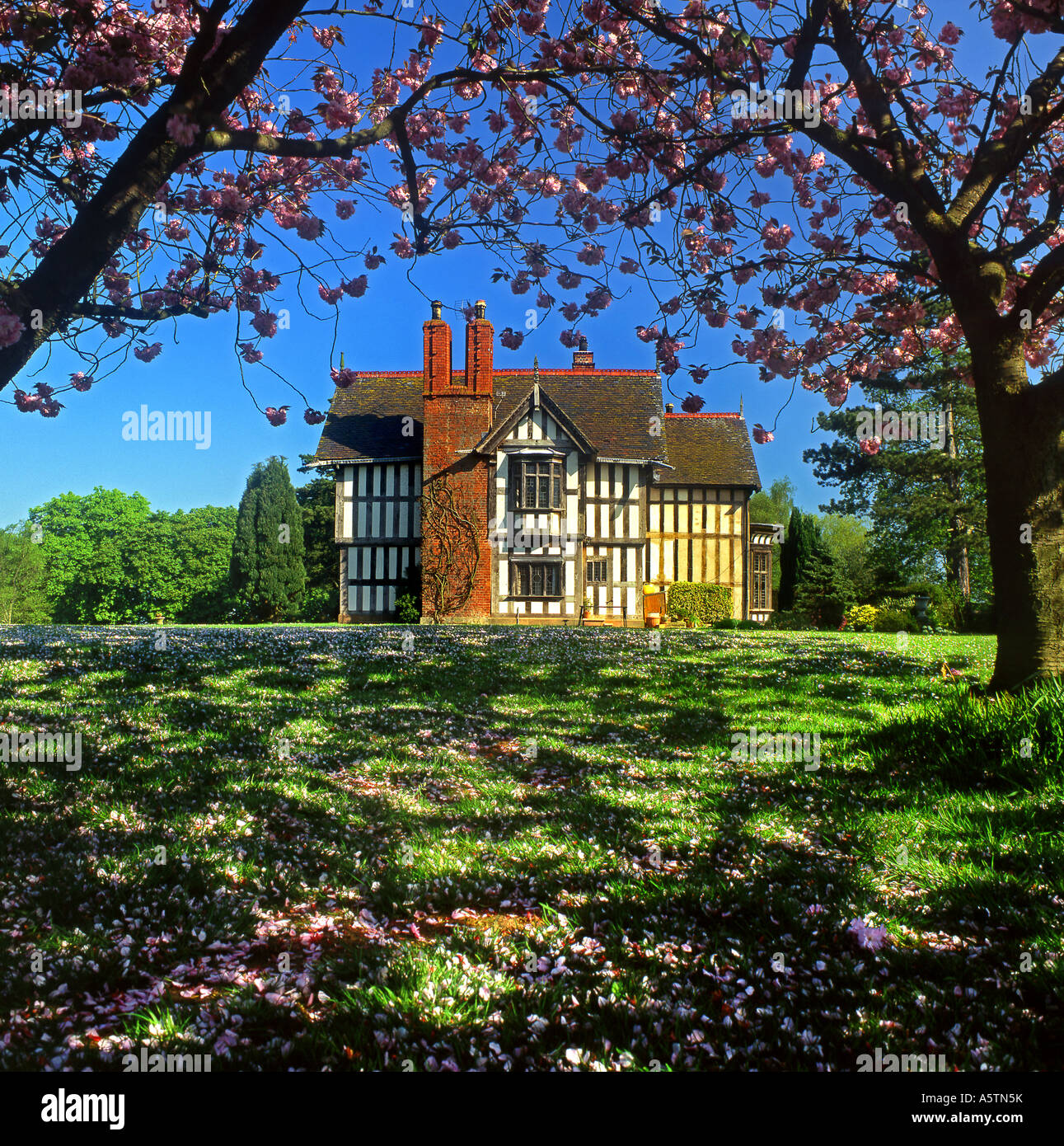 Highfields House in Spring, Audlem, Cheshire, England, UK Stock Photo ...