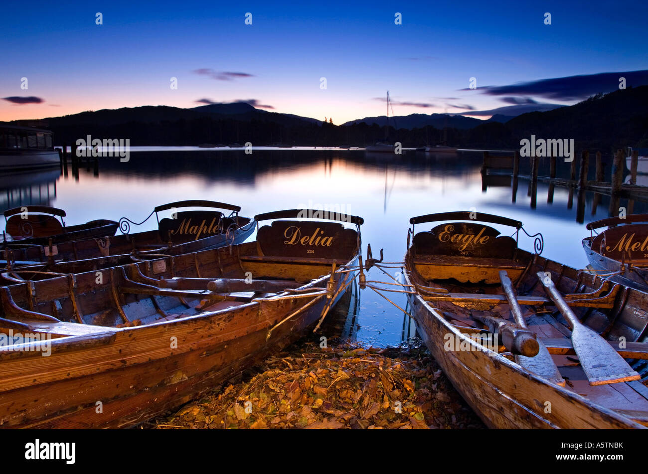 Traditional Rowing Boats on the Shoreline of Lake Windermere, Near ...
